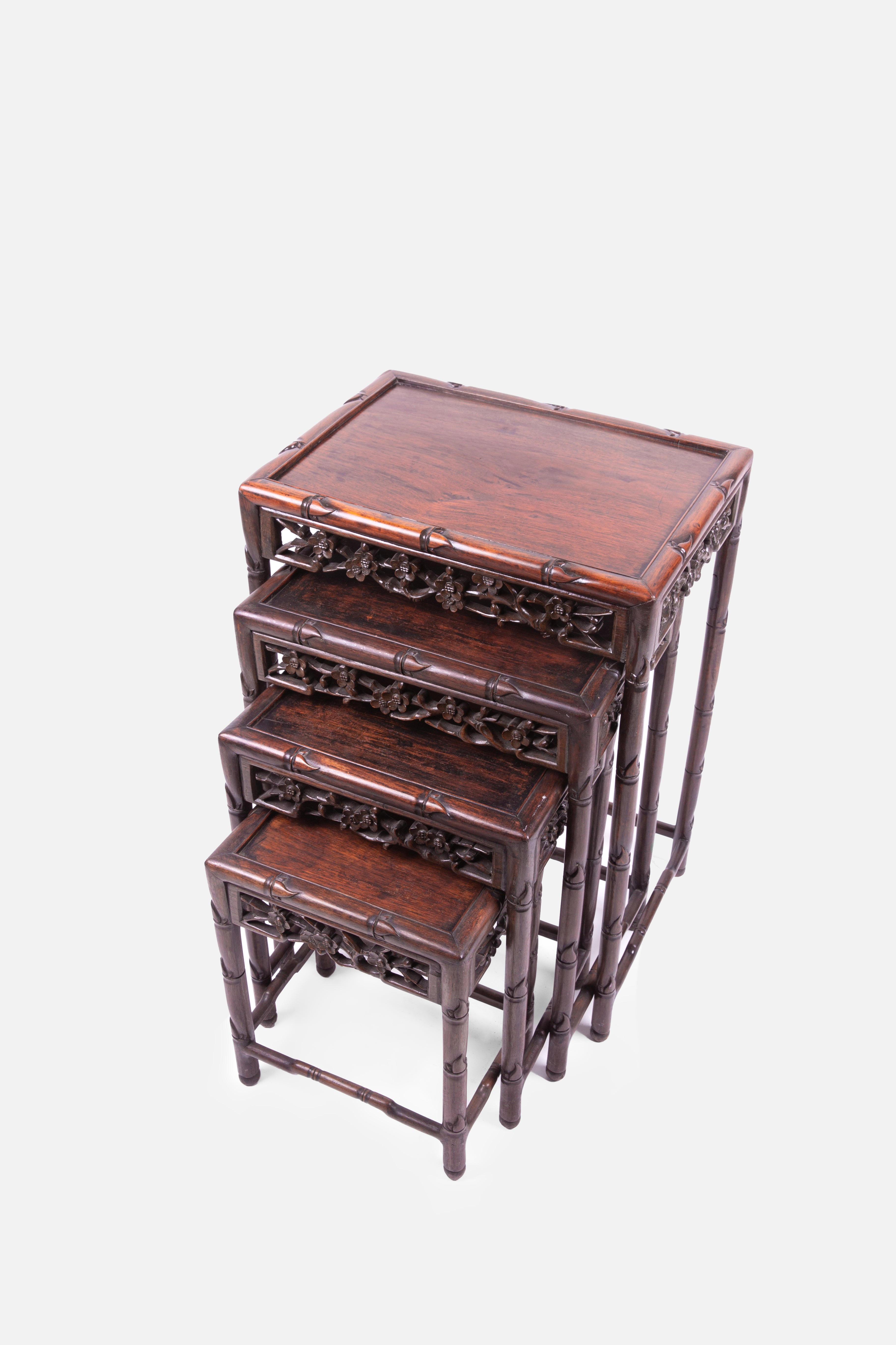 Chinese Teak Nested Tables | C. BIRD