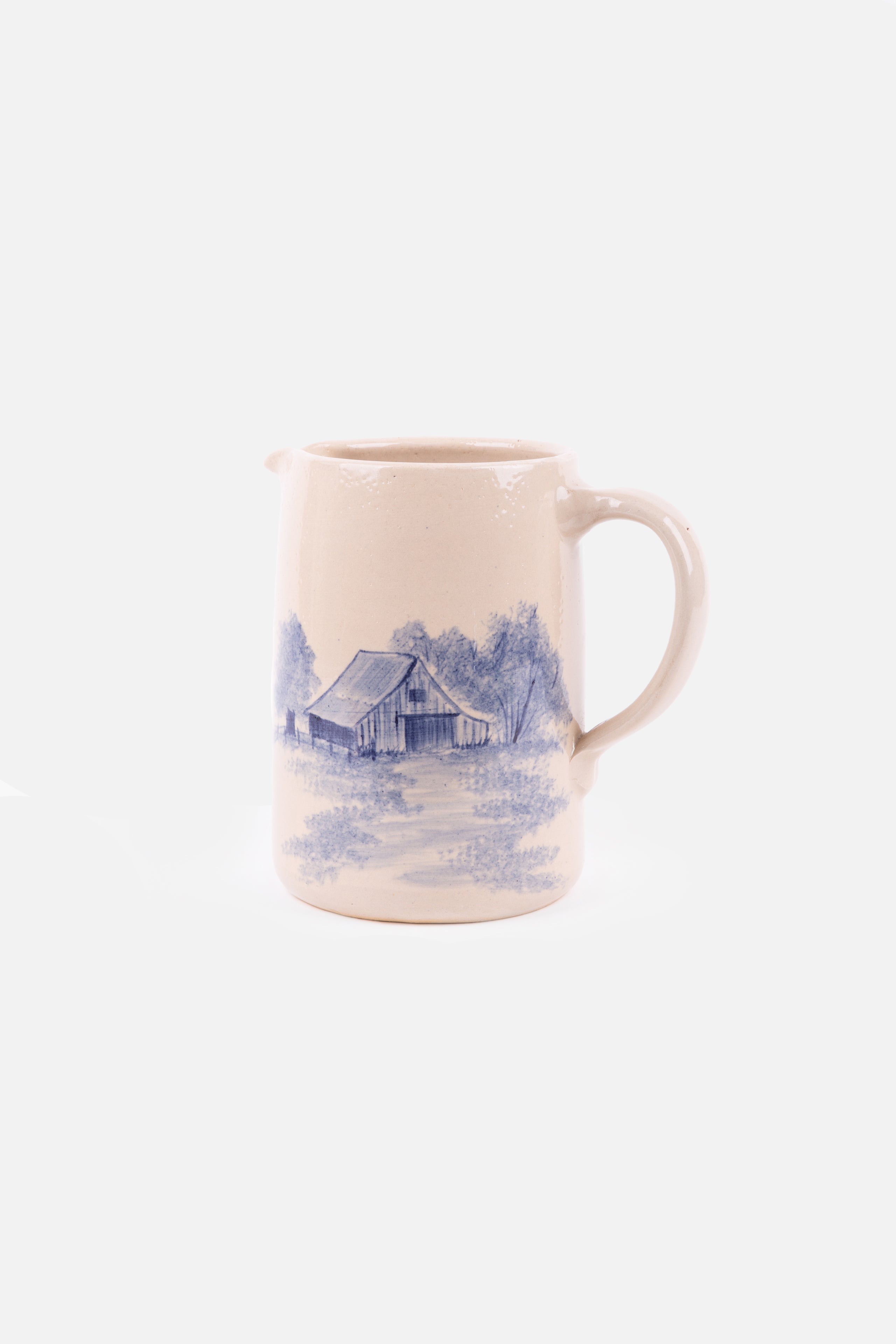 Marshall Pottery Farm Scene Pitcher | C. BIRD